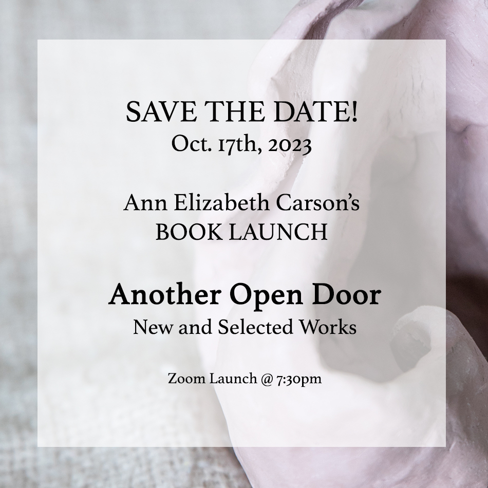 SAVE THE DATE! October 17th, 2023 Book Launch | Ann Elizabeth Carson